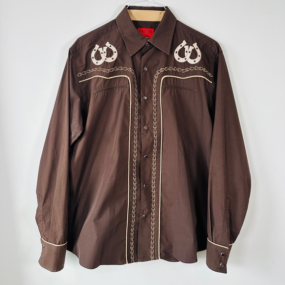 Patron | Shirts | Brown Tan Button Western Style Down Shirt With ...